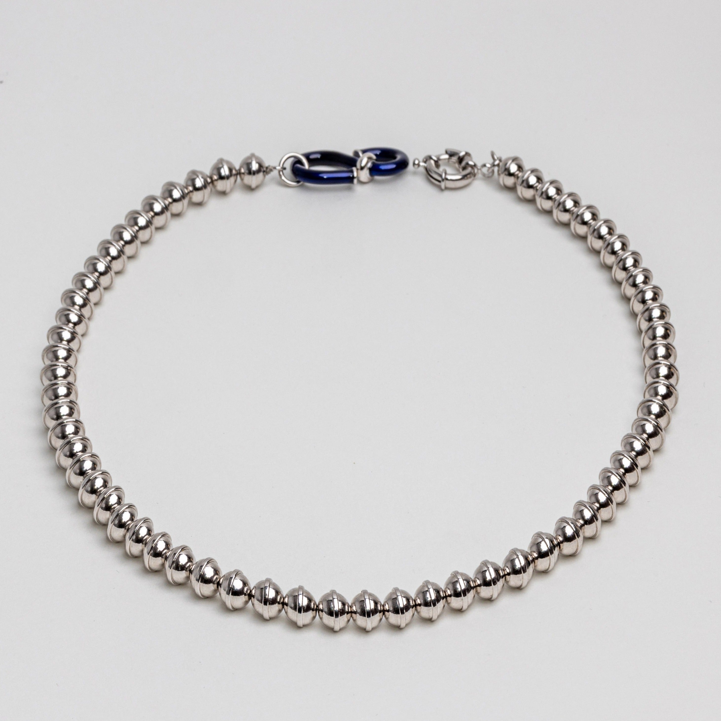 LABYRINTH BEAD NECKLACE IN SILVER – L'AUR Jewelry